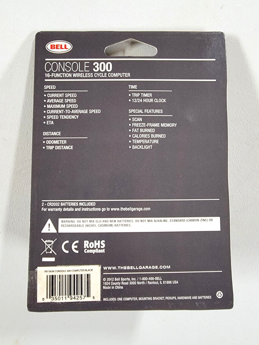 Bell Console 300 Digital Wireless 16 Function Cycle Computer Dual Disp ...